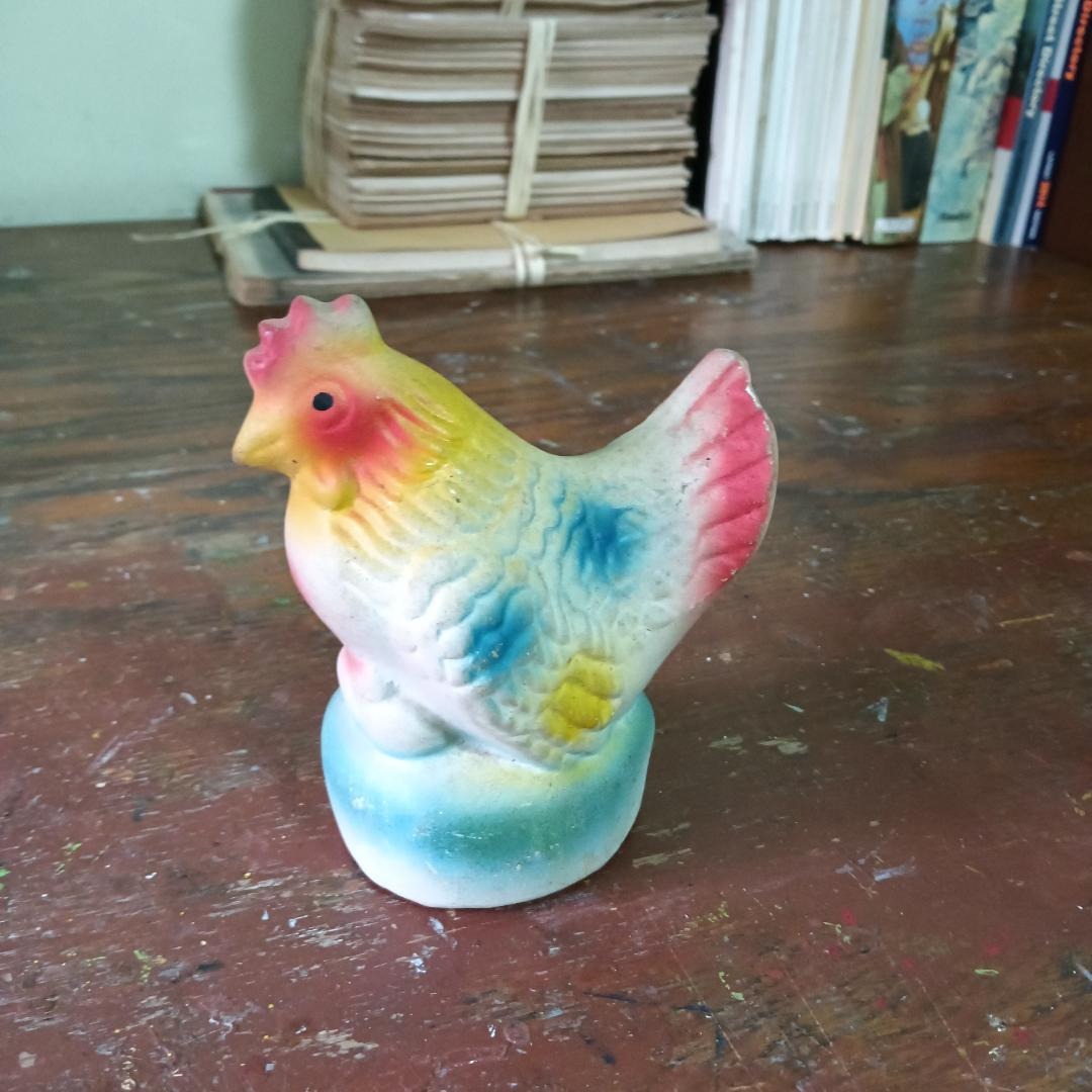 CHICKEN COIN BANK CLAY/POTTERY., Everything Else on Carousell