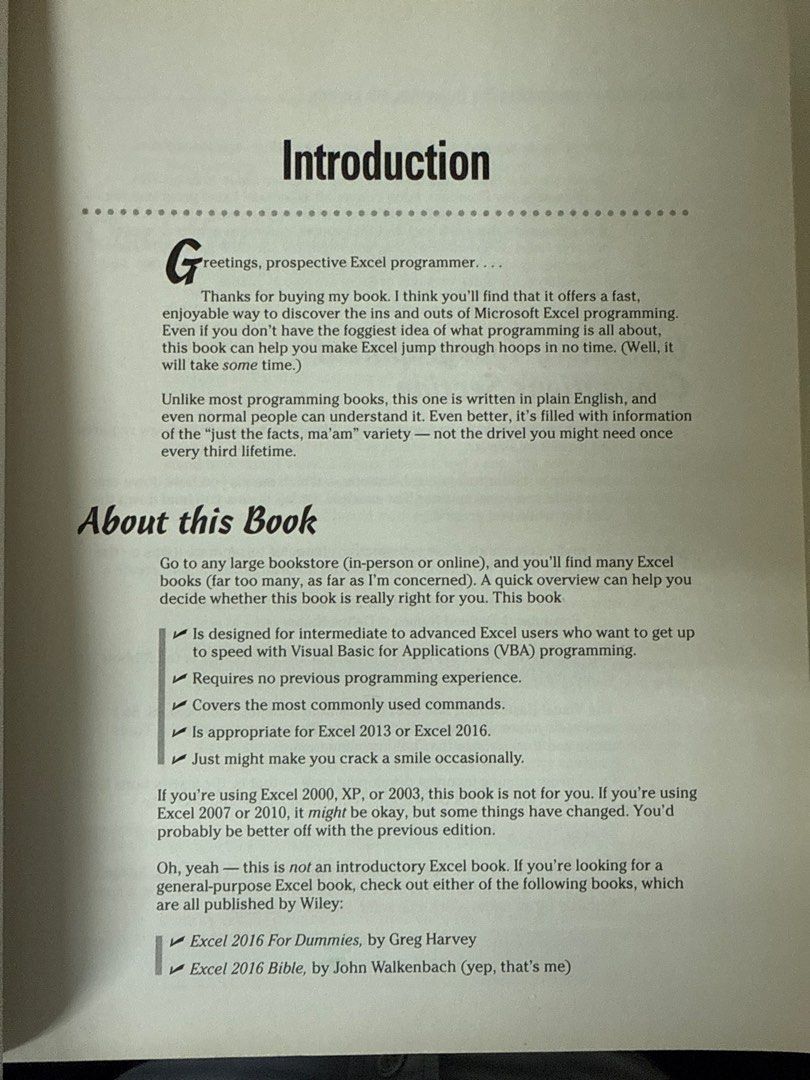 Excel VBA Programming for Dummies - 4th Edition, Hobbies & Toys, Books ...