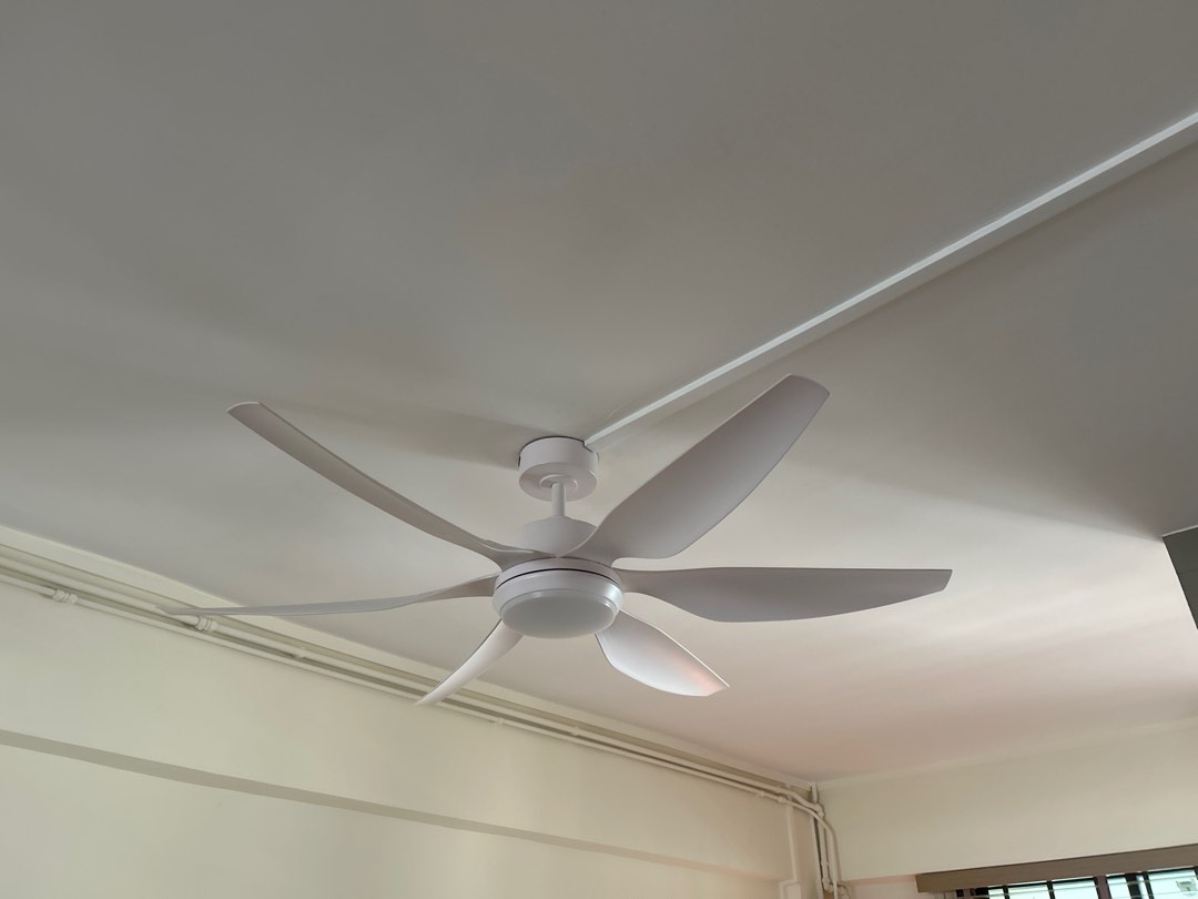 FANCO Heli 56” Ceiling Fan with LED Light and Remote, Furniture & Home ...