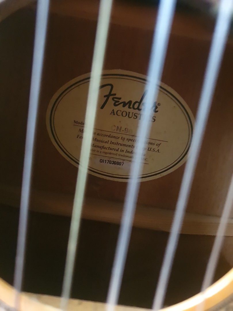 Fender CN-90 Acoustic Guitar, Hobbies & Toys, Musical Instruments on ...