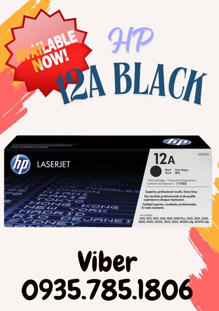 FOR SALE ONHAND! HP 12A Black Original LaserJet Toner Cartridge (Q2612A ...