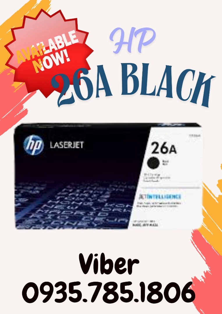 FOR SALE ONHAND! HP 26A Black Toner CartridgeHP 26A (CF226A) Black ...
