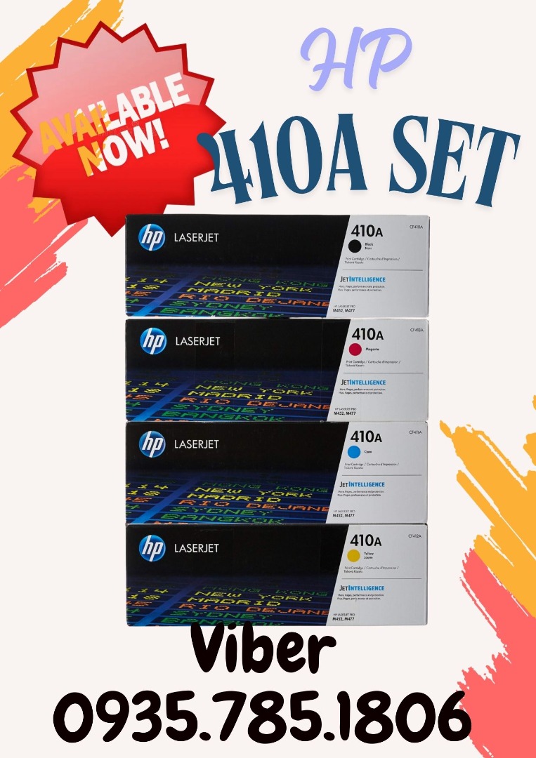 FOR SALE ONHAND! HP 410A Original LaserJet Toner Cartridge Set of 4 ...