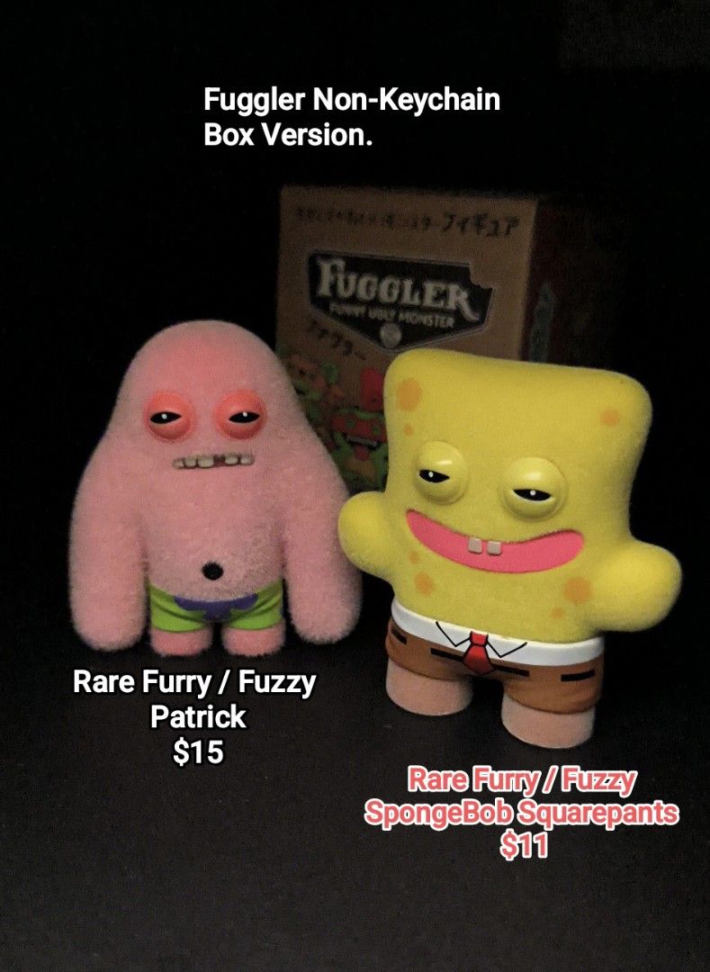 Fuggler Rare Fuzzy / Furry SpongeBob SquarePants & Patrick Box Version ...