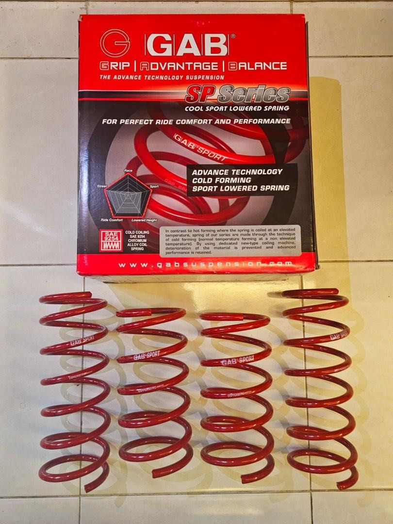 GAB Sport Spring for Perodua Myvi, Auto Accessories on Carousell
