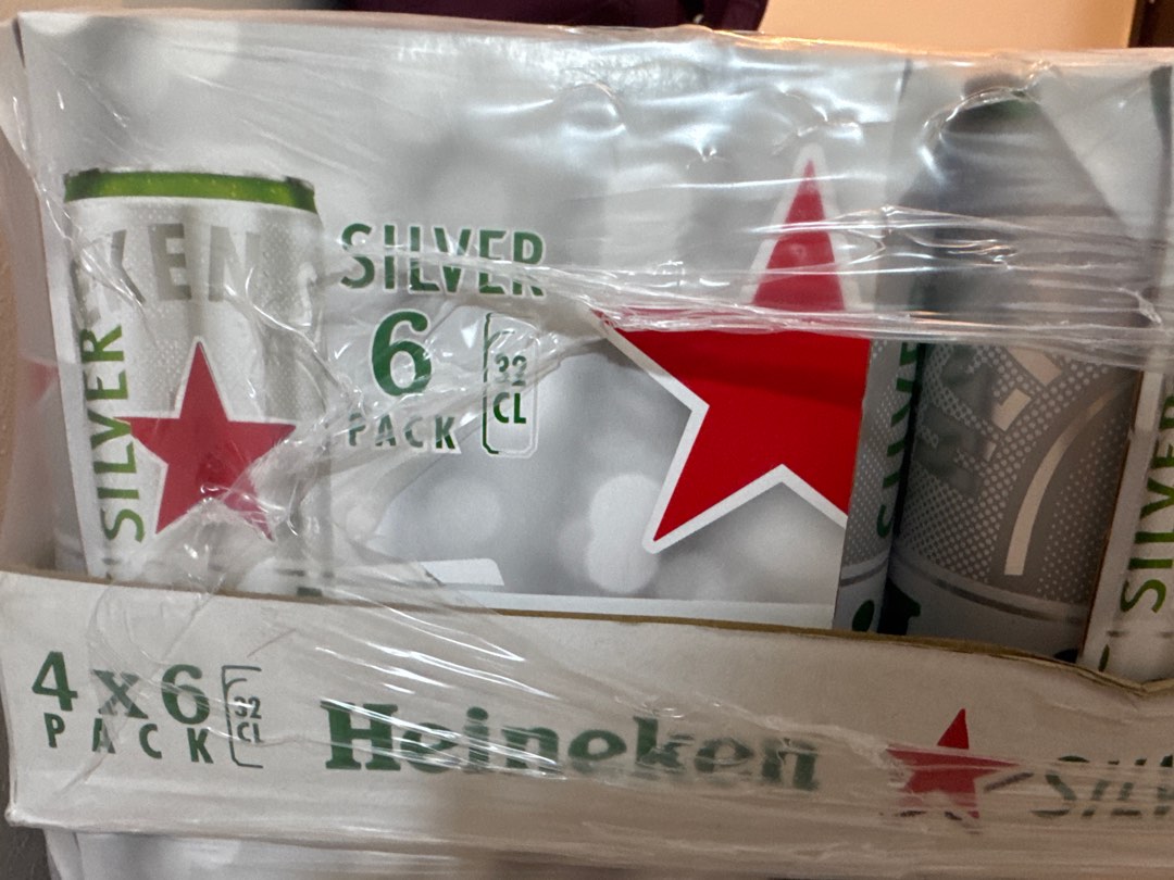 Heineken Silver Beer - 4 x 6 Pack, Food & Drinks, Alcoholic Beverages ...