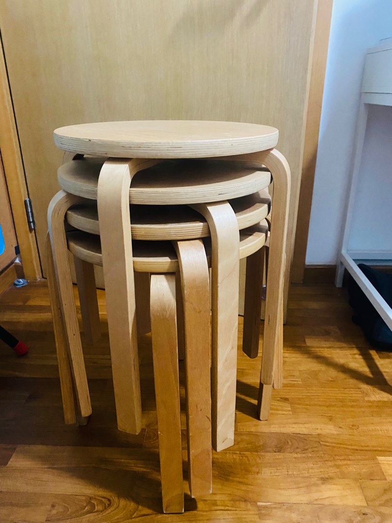 IKEA Stacking Stools - Set of 4, Furniture & Home Living, Furniture ...