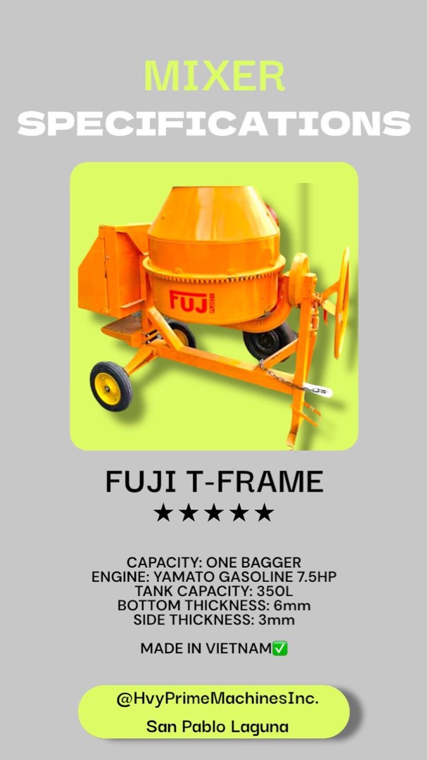 IMPORTED FUJI ONE BAGGER MIXER WITH YAMATO GAS ENGINE 7.5HP, Commercial ...