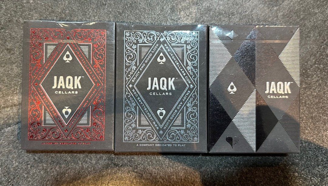 JAQK Cellars Playing Cards Limited! - Set of 3, Hobbies & Toys, Toys ...