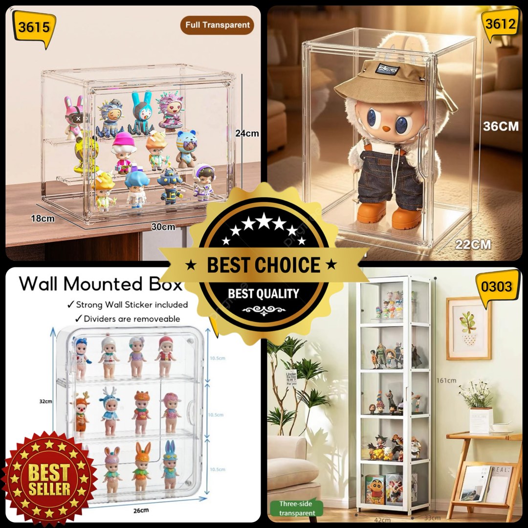 Kids Toys Display Cabinet Open Transparent Acrylic Showcase Cabinet ...