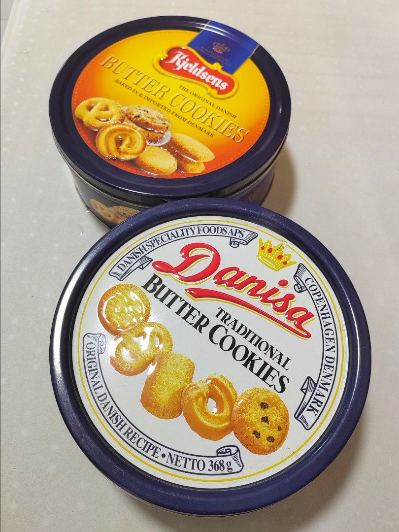 Kjeldsens & Danisa Classic Butter Cookies Christmas Gift Tin Box, Food ...