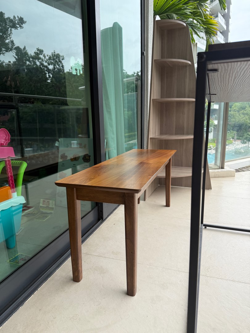 Koa Bench 1.1m - Walnut, Furniture & Home Living, Furniture, Chairs on ...