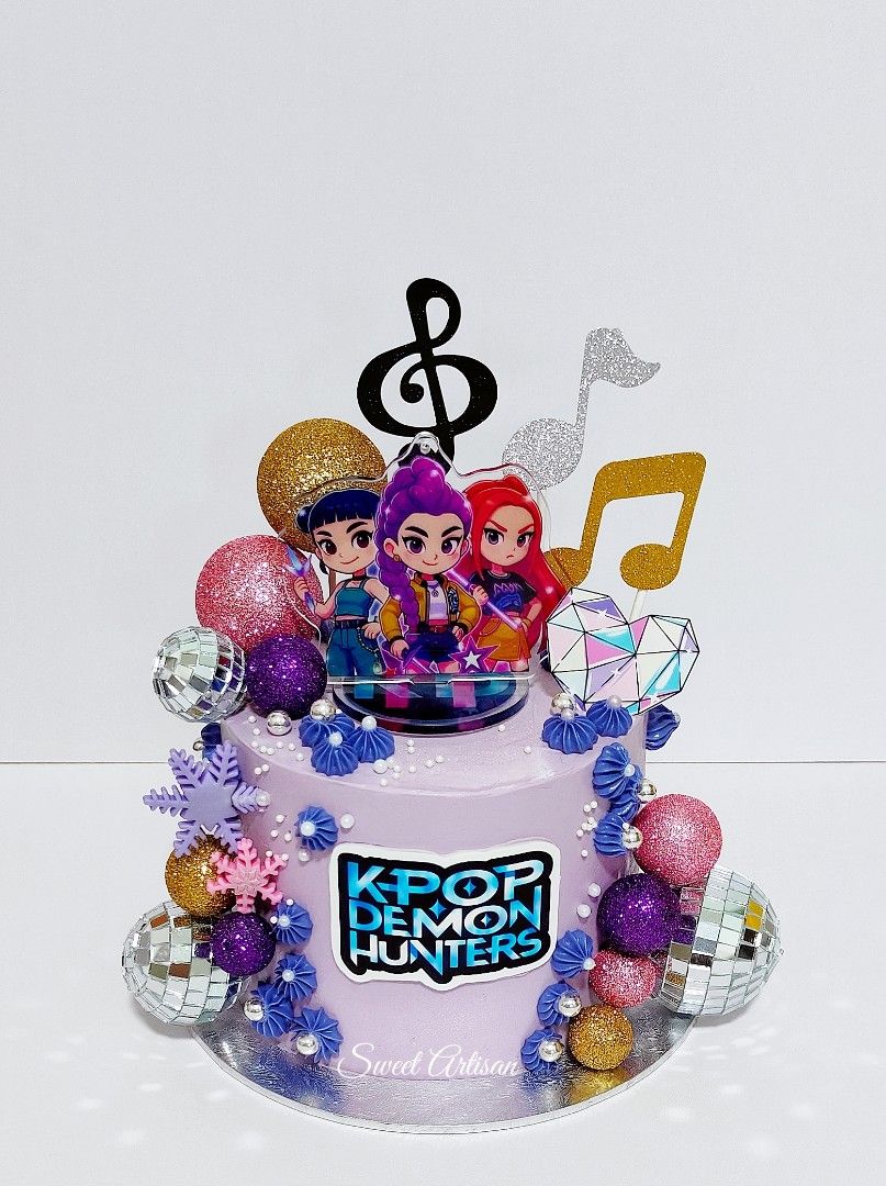K-pop demon hunters cake, Food & Drinks, Homemade Bakes on Carousell
