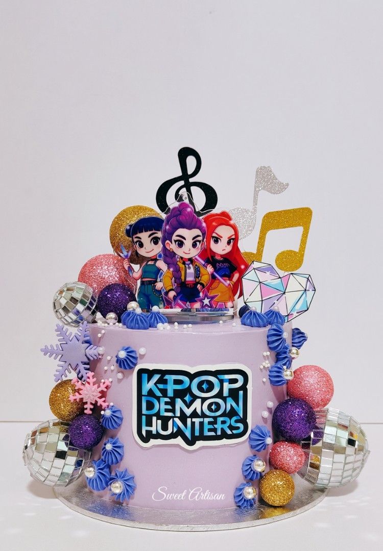 K-pop demon hunters cake, Food & Drinks, Homemade Bakes on Carousell