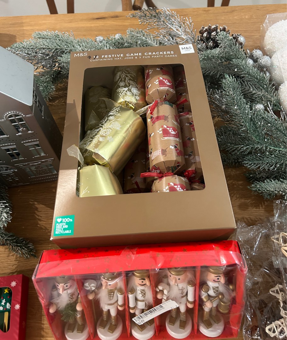 Large Christmas Decorations Bundle - Ornaments, Crackers, Nutcrackers ...