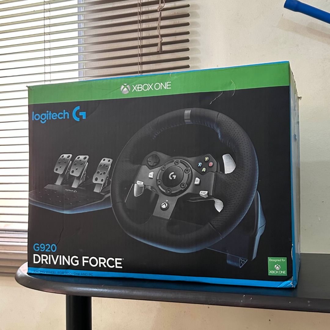 Logitech G920 Driving Force Racing Wheel, Video Gaming, Gaming ...