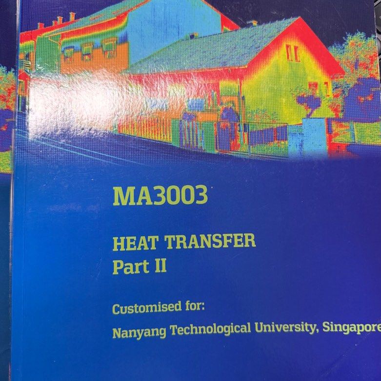 MA3003 Heat Transfer Part I & II Textbook, Hobbies & Toys, Books ...