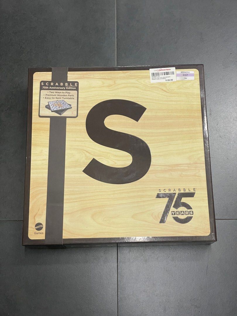 Mattel Scrabble 75th Anniversary Edition, Hobbies & Toys, Toys & Games ...