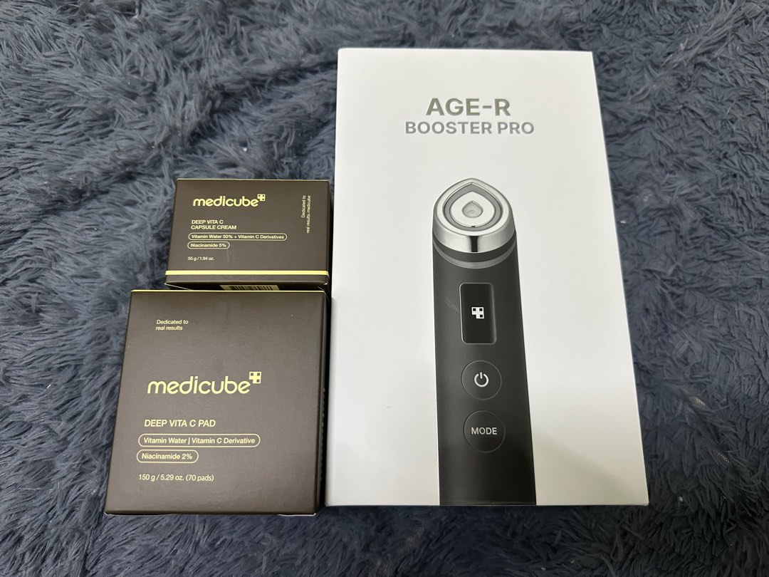 Medicube AGE-R Booster Pro & Deep Vita C Set, Beauty & Personal Care ...