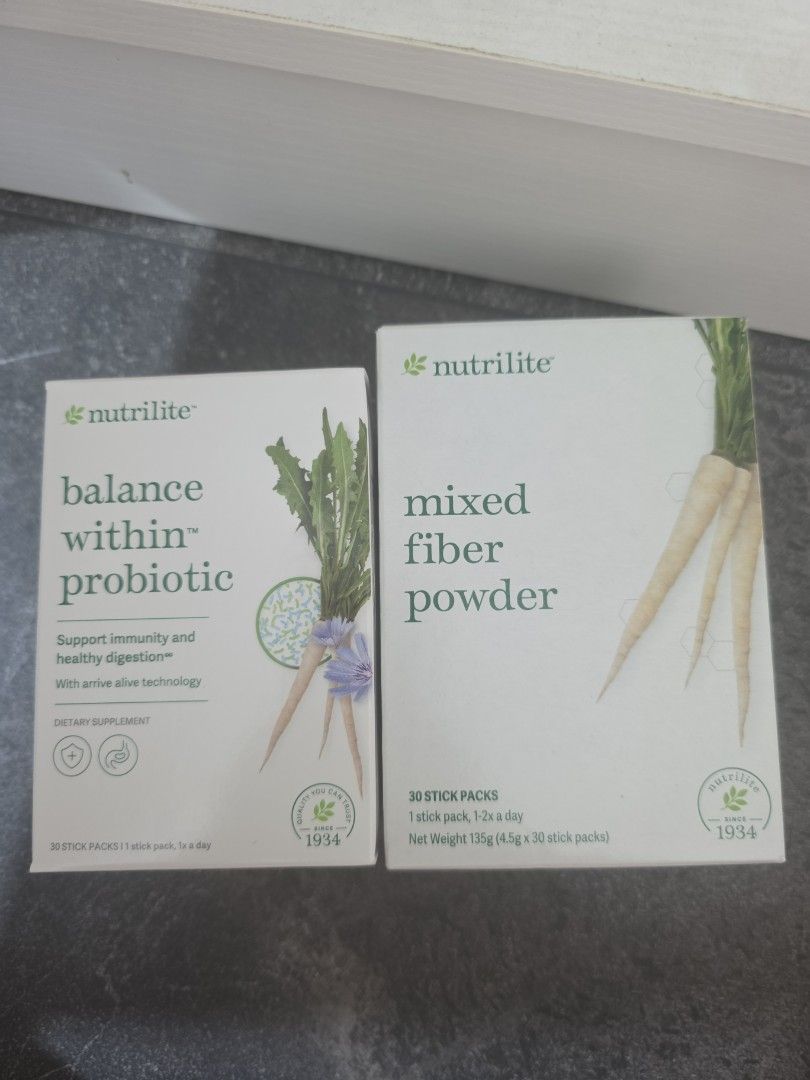 Nutrilite Mixed Fiber Powder & Balance Within Probiotic, Health ...
