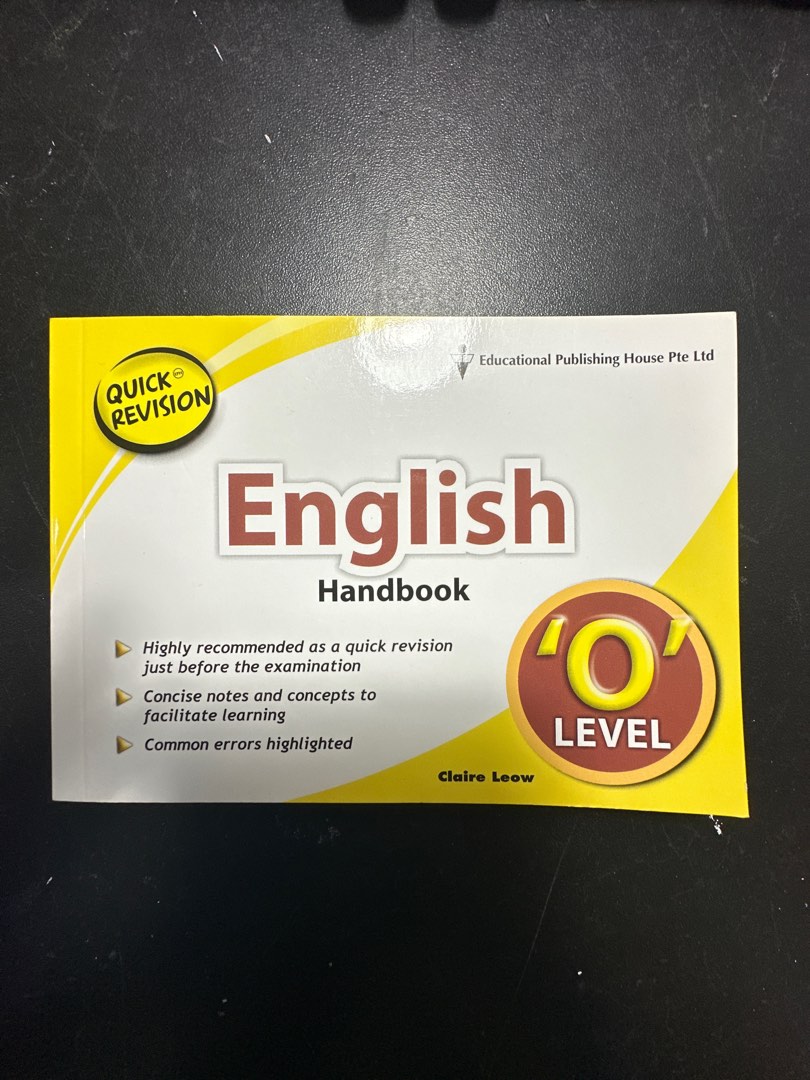 O' Level English Handbook - Quick Revision, Hobbies & Toys, Books ...