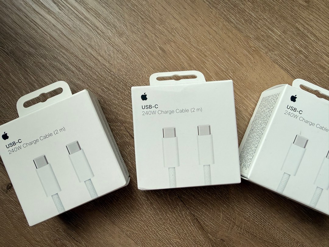 Original Apple USB-C 240W Charge Cable (2m) - Braided Woven Cable ...