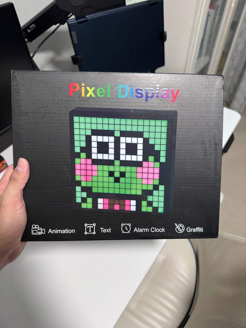 Pixel Display Alarm Clock with Animation, Furniture & Home Living, Home ...