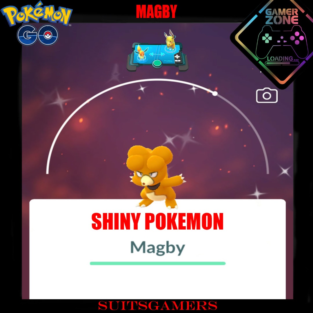 Pokemon GO - Shiny Magby [SHINY POKEMON], Video Gaming, Video Games ...
