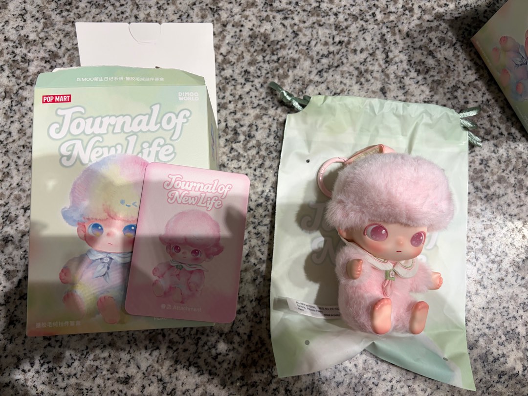 Pop Mart Dimoo Journal of New Life Attachment Pink, Hobbies & Toys ...