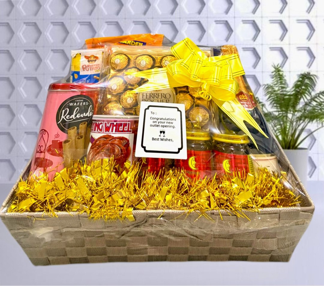 Premium Hamper with free customised message , Food & Drinks, Gift ...