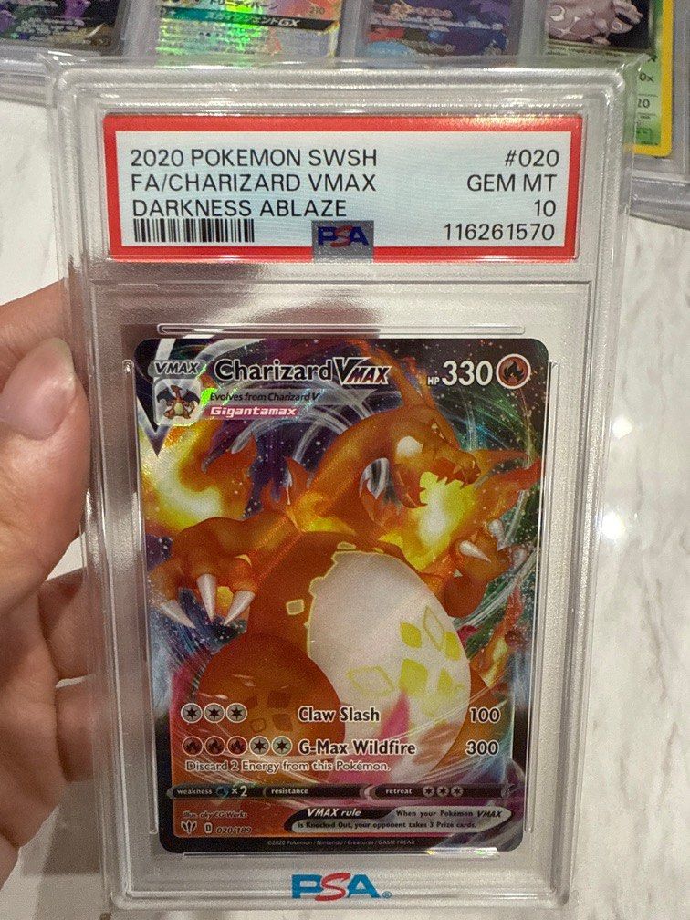 PSA 10 Charizard VMAX Darkness Ablaze, Hobbies & Toys, Toys & Games on Carousell