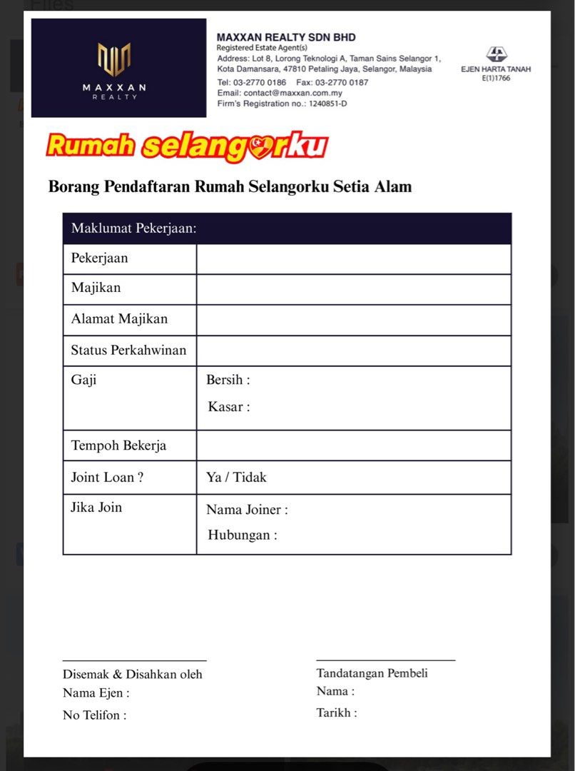 Rumah SelangorKu Setia Alam, Property, For Sale on Carousell