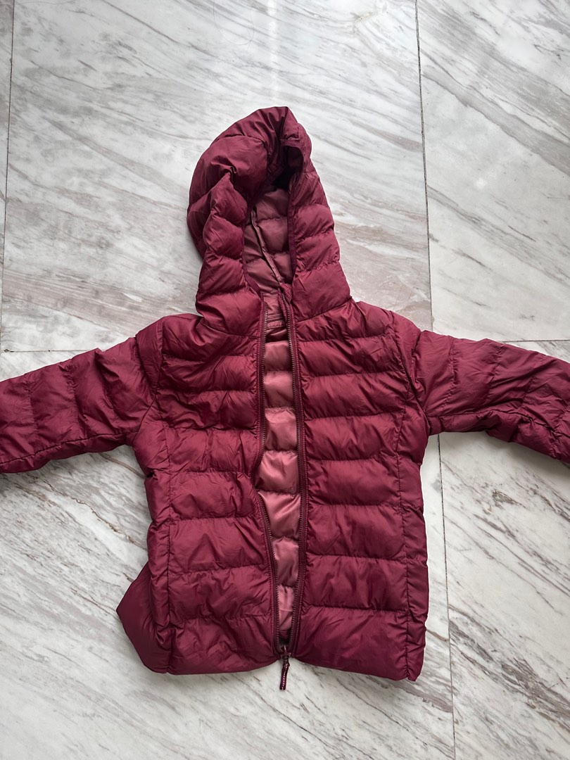 Uniqlo Kids puff tech Jacket & warm lined Pants , Babies & Kids, Babies ...