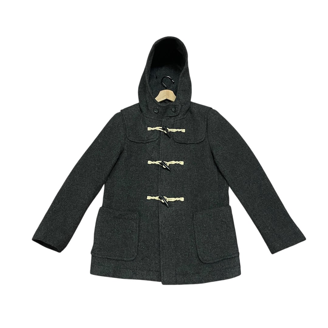 UNIQLO WOOL DUFFLE COAT JACKET WITH TOGGLE BUTTONS, Men's Fashion ...