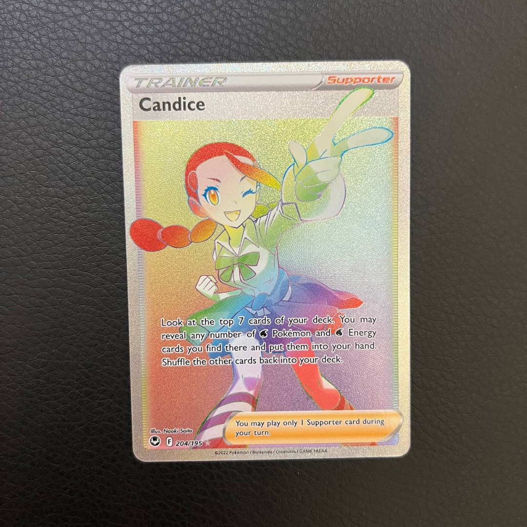 WTS Candice Trainer Rainbow HR FA 204/195 Silver Tempest Pokemon TCG ...