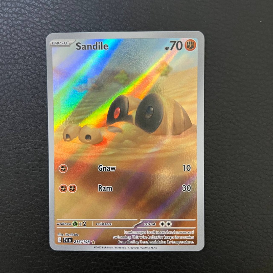 WTS Sandile IR FA 216/198 Scarlet & Violet Base Pokemon TCG ...
