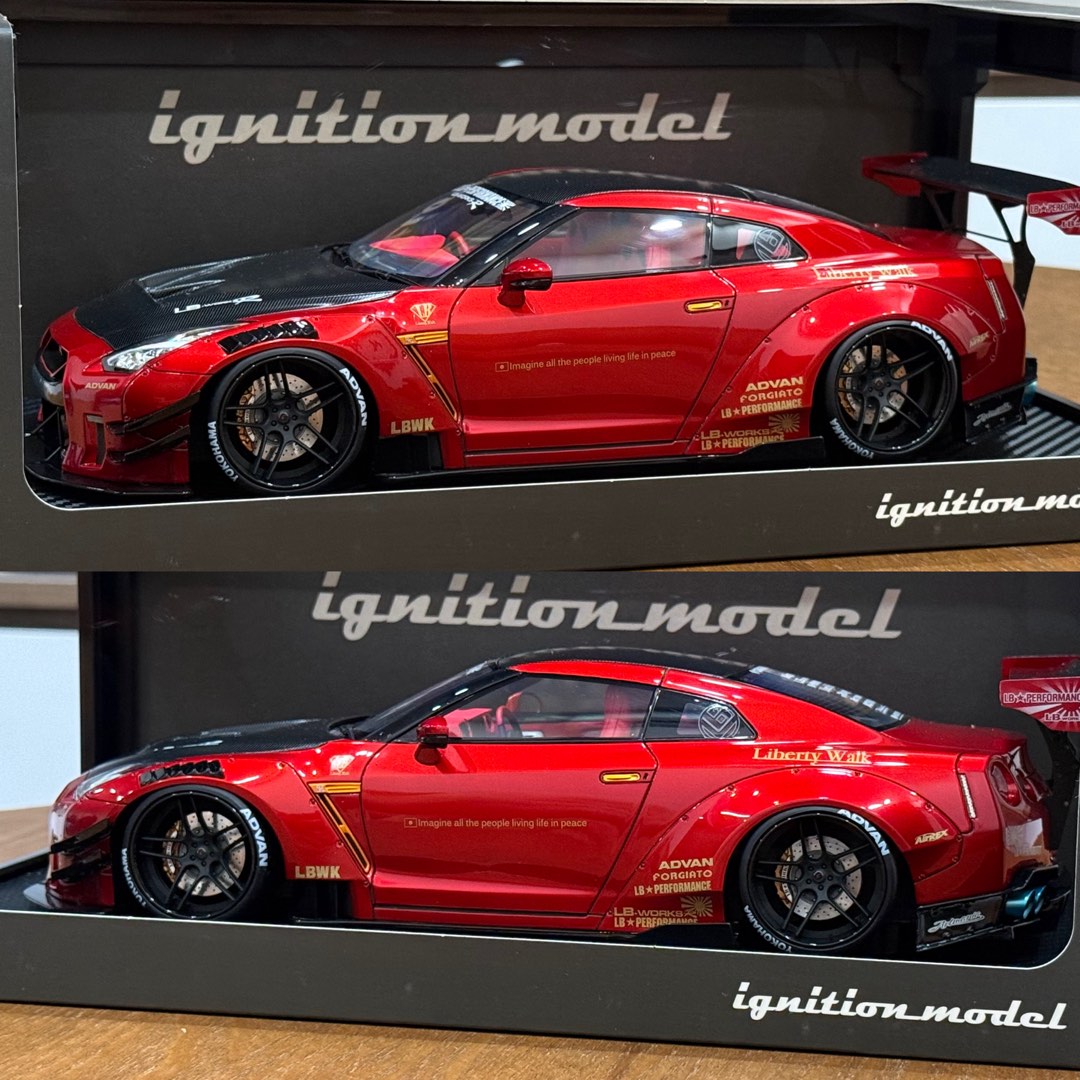 1/18 Ignition Model IG IG2341 LB-WORKS Nissan GTR R35 type 2 Red ...