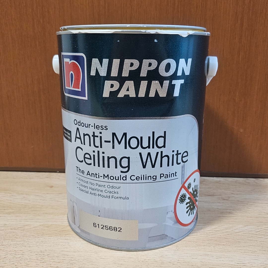 1.5L Nippon Paint Odour-less / Odour Less Anti-Mould Ceiling White ...