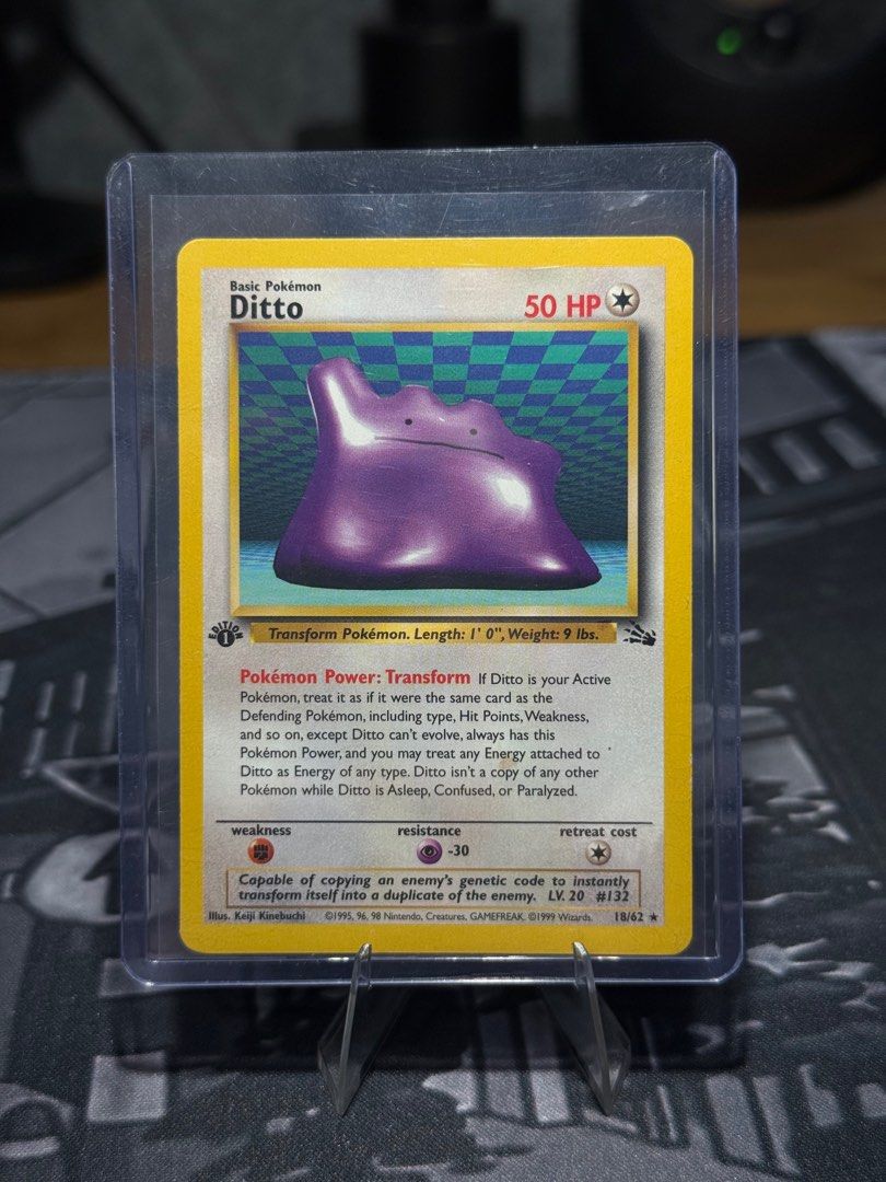 1999 Vintage Pokemon Fossil 1st Edition Ditto 18/62, Hobbies & Toys ...