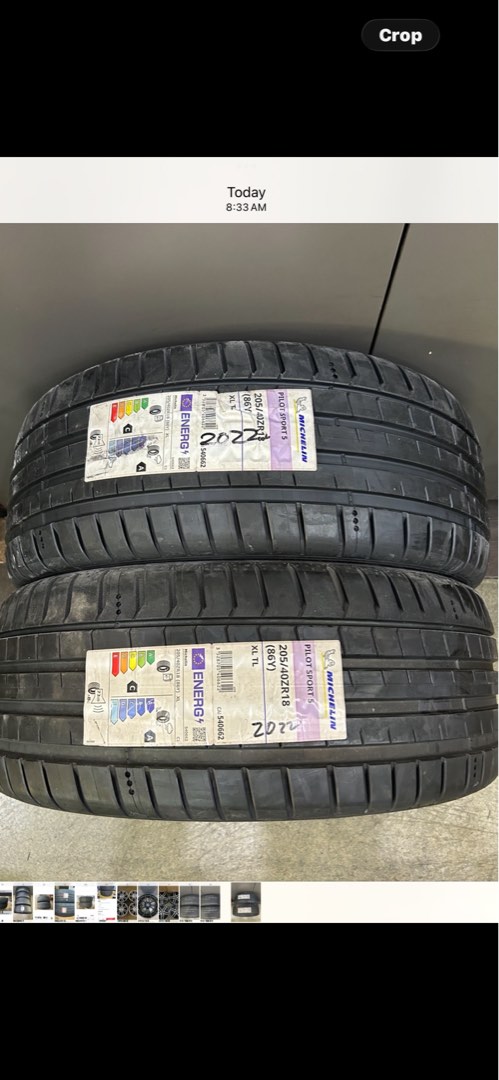 205/40/18 michelin ps5 2pc selling at $250, Car Accessories, Tyres ...