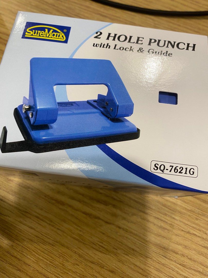 2 Hole Punch with lock & Guide, Hobbies & Toys, Stationery & Craft ...