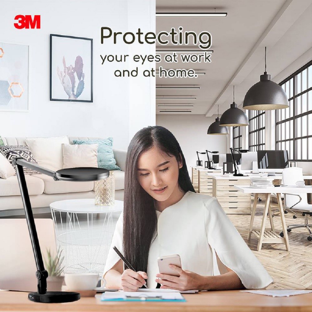 3M LED Desk Lamp with Wireless Charging, Furniture & Home Living ...