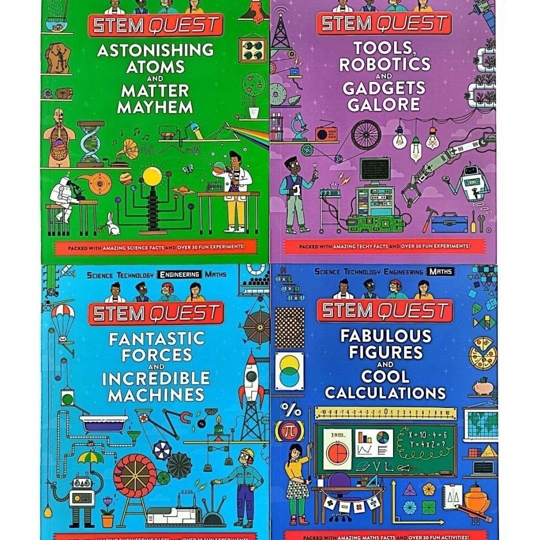 全4冊🔸STEM Quest Science Astonishing Atoms《 少年理工啟蒙培育 》少年理工科普 Science/Maths/Technolpgy/Engineering ...