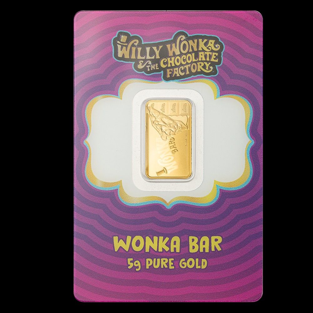 5g Pure Gold Bar - Wonka Chocolate SN: 394/3945, Hobbies & Toys ...