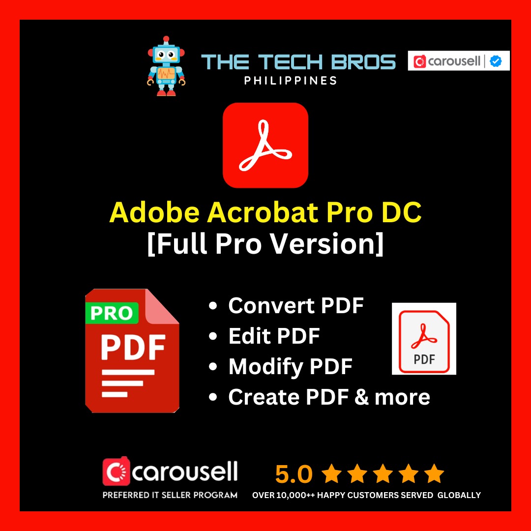 🔥 Adobe Acrobat Pro DC PDF Editor E-Sign One Time Payment for Windows ...