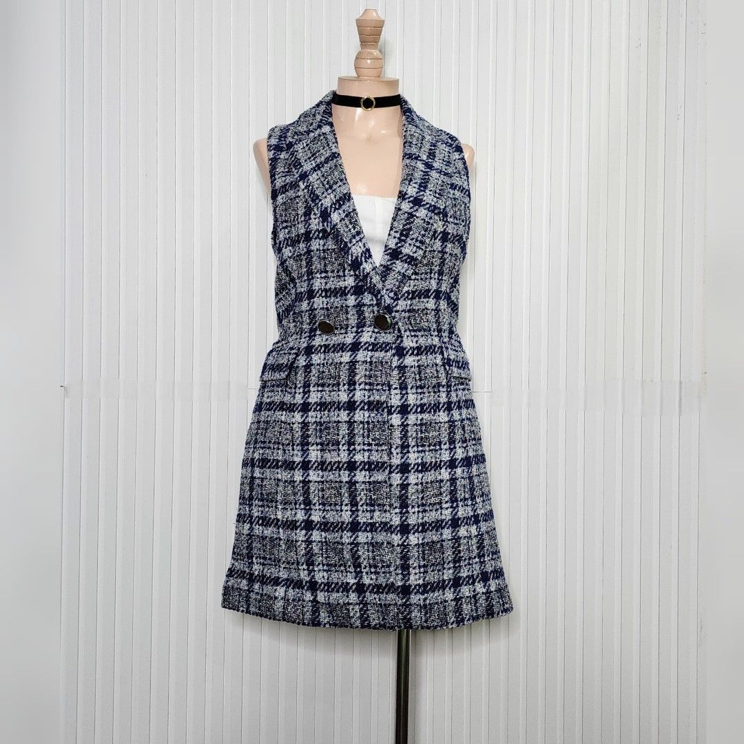 🍁 Z A R A 🍁 Tweed vest 🍁 Small (USXS) 🍁 B: 32in 🍁 Lined 🍁 700php 🍁, Women's Fashion, Coats ...