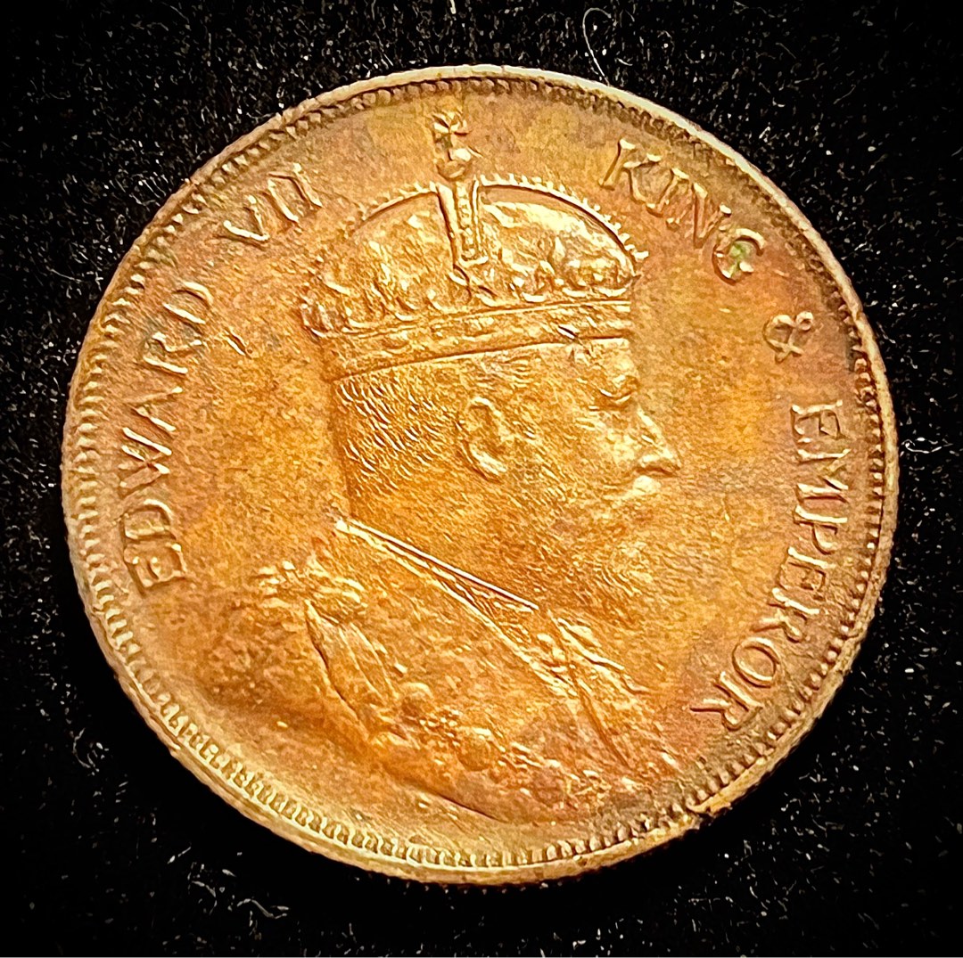 1908 Olden British Straits Settlements King Edward VII ONE 1-Cent ...