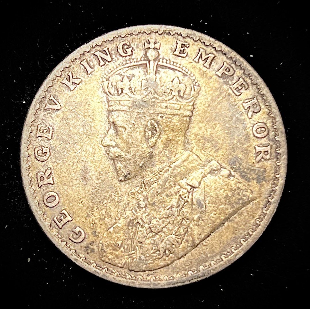 1916 Old British India Raj Princely States King George V ONE 1-Rupee ...