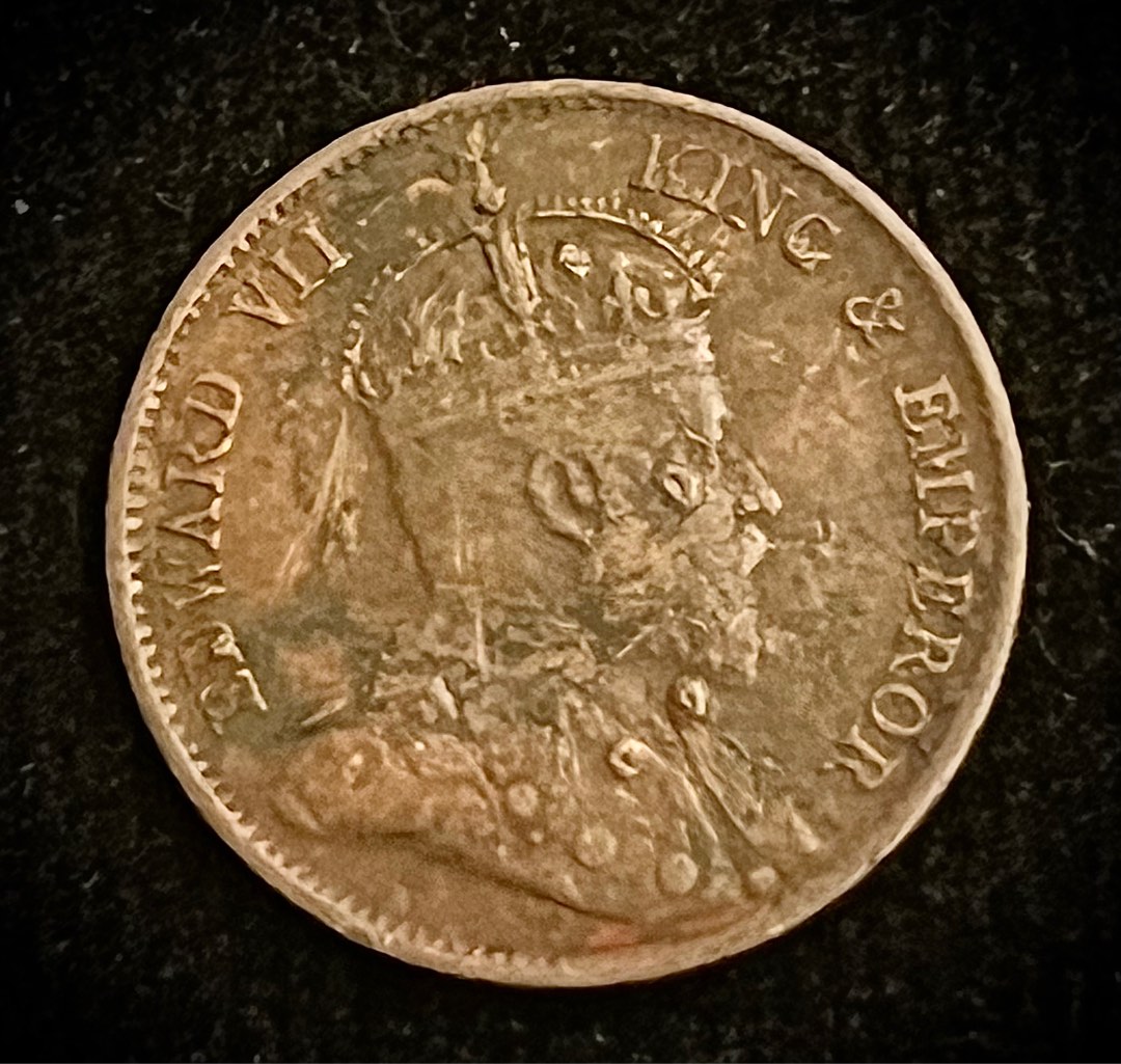 1905 Olden British Straits Settlements King Edward VII Quarter ¼ Cent ...
