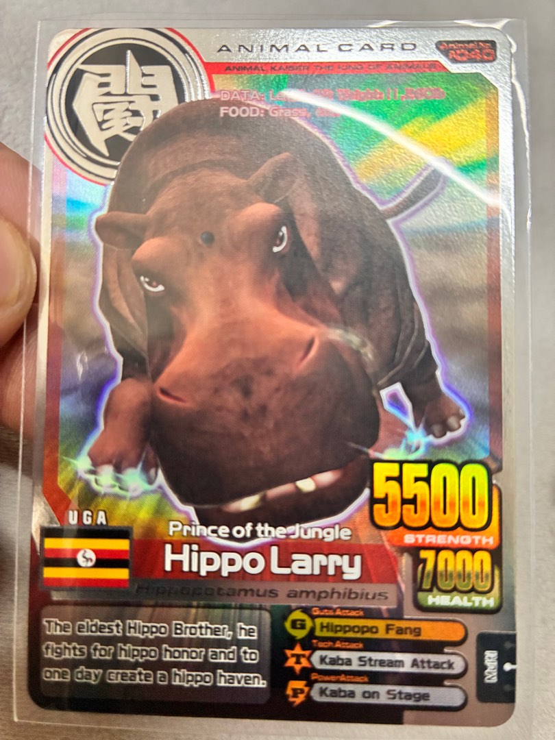 Animal Kaiser + Hippo Larry Silver Card, Hobbies & Toys, Toys & Games ...